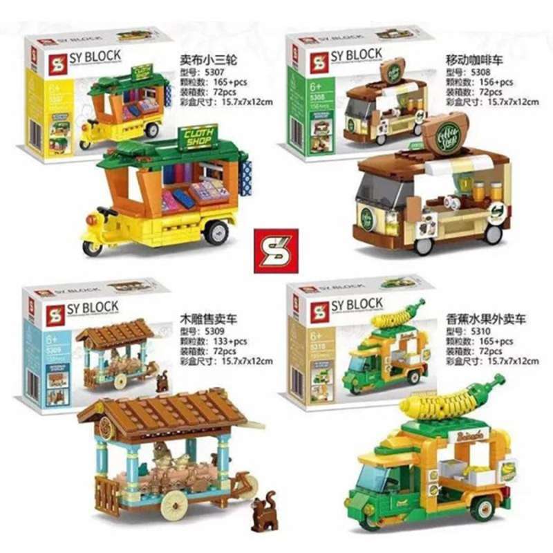 Promo Sy 5307 - 5310 Block Truck Shop 2022 / Mainan Balok Susun Brick ...