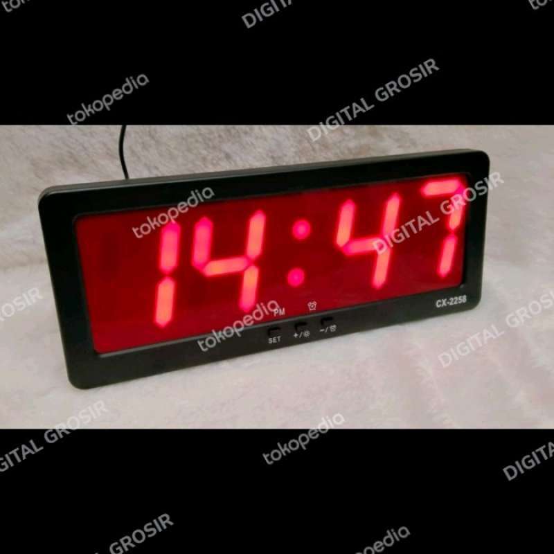 Promo Jam Digital Led Jumbo Dinding Atau Meja Caixing Cx 2258 Terlaris ...