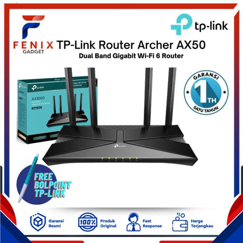 Promo Router Archer Ax50 Ax3000 Dual Band Gigabit Wi-fi 6 Router Diskon ...