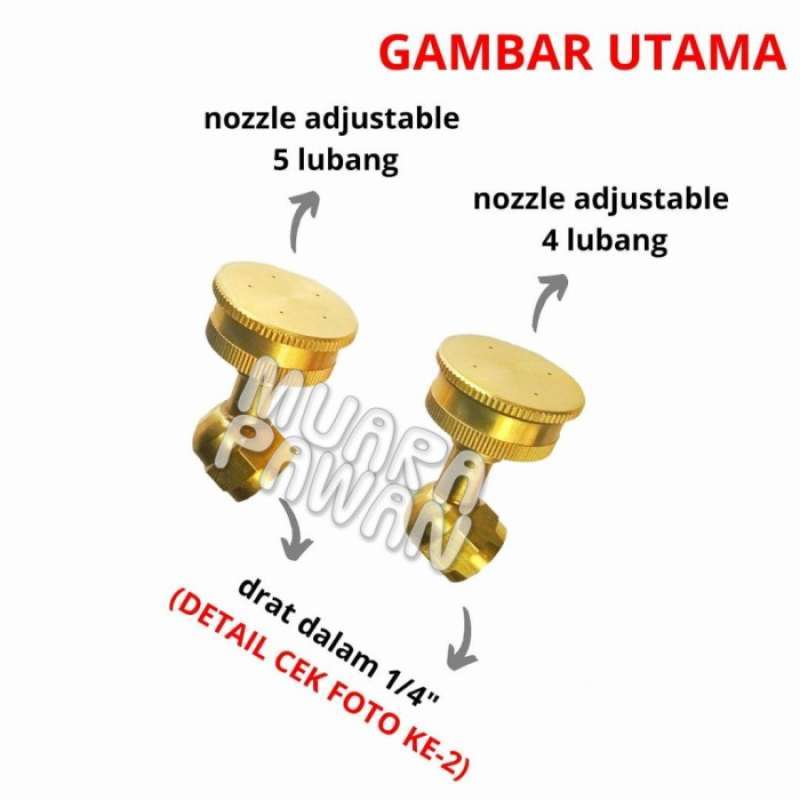 Jual Semprotan Air Taman Nozzle Nosel Penyiram Tanaman Drat Dalam 1/4 ...