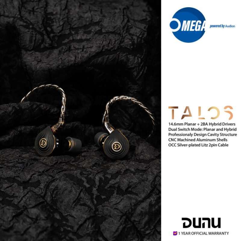 Promo Dunu Talos Planar+2ba Hybrid Drivers Tuning Switch 2pin In-ear ...