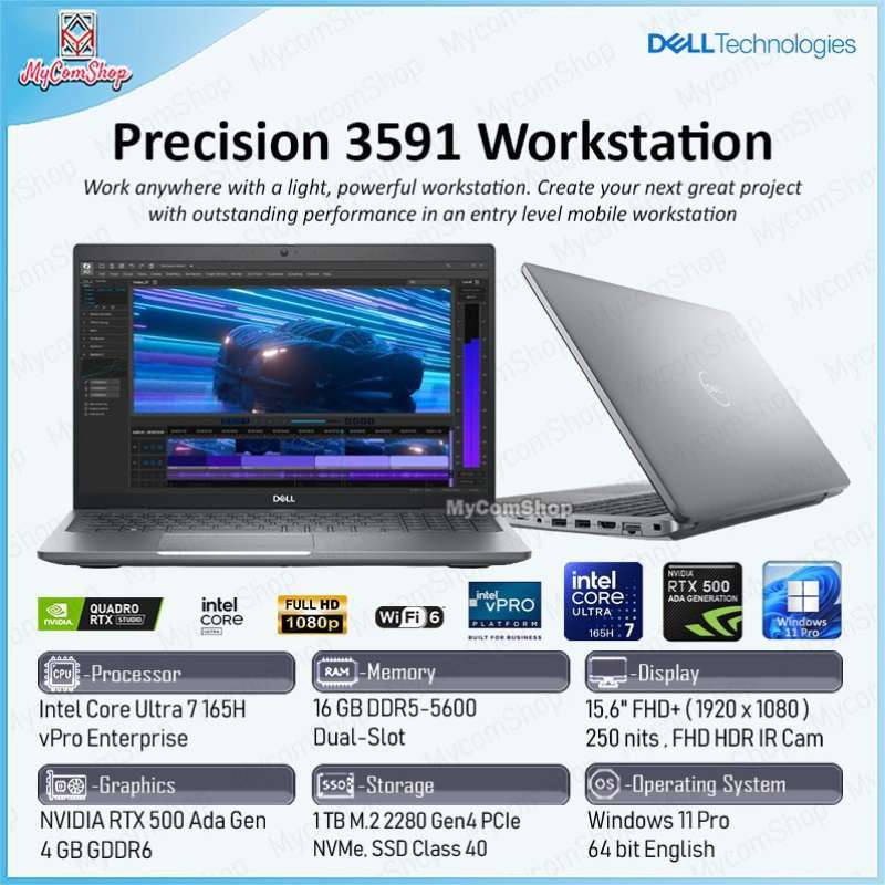 Jual Dell Precision 15 3591 Workstation Ultra 7 165h 16gb Ram 1tb Ssd ...