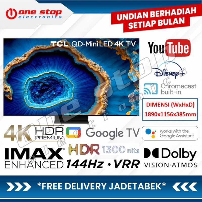 Jual [garansi Resmi] Tcl 85c755 Qd-mini Led 4k Uhd Smart Google Tv W ...