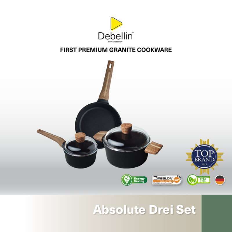 Jual Premium Cookware Set - Absolute Granite Drei Package Set Of 3 ...
