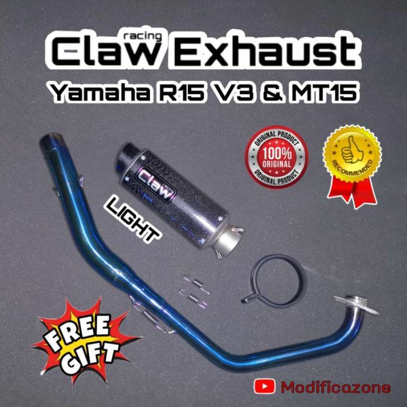 Promo Knalpot Claw Racing R15 V3 Mt15 - Silincer Carbon Header ...