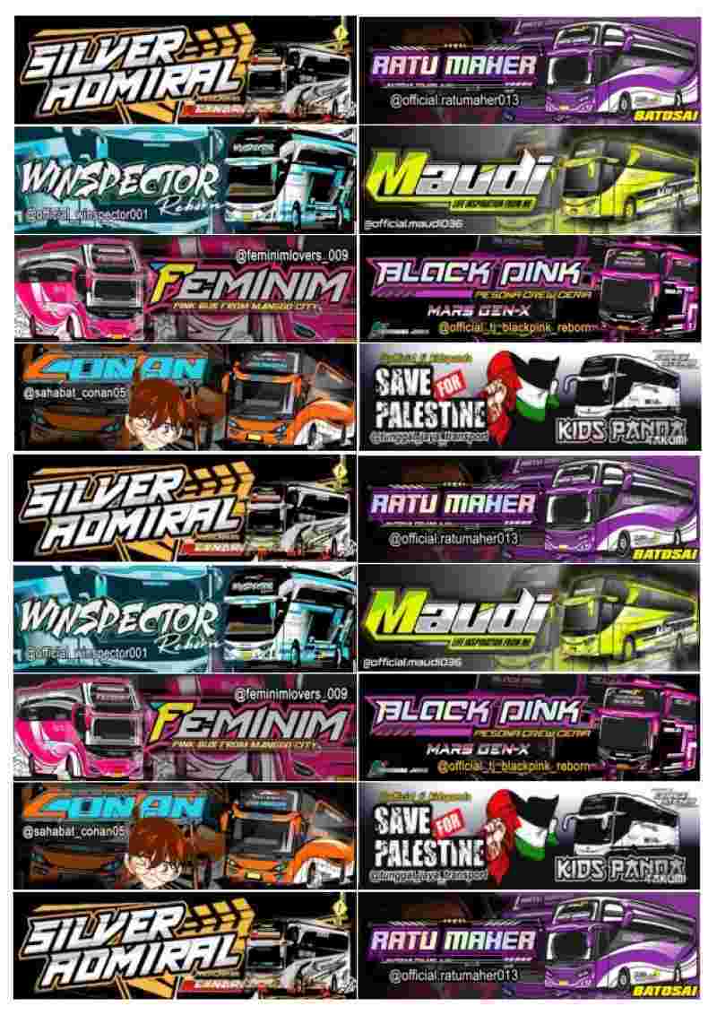 Promo File Software Stiker Bus Basuri Bus Telolet Bus Keren (cdr/pdf ...