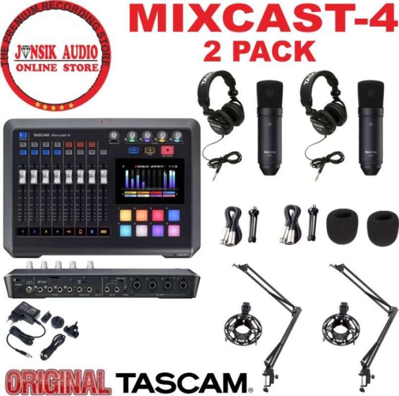 Promo Paket Podcast Tascam Mixcast-4 Paket Podcast Live - 2 Pack Diskon ...