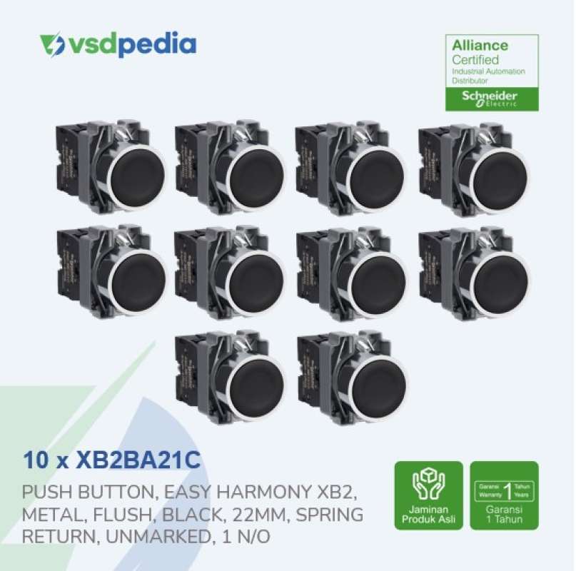 Promo Schneider Push Button Xb2 Black 1 N/o Xb2ba21c X 10 Diskon 10% Di Seller Vsdpedia Official ...