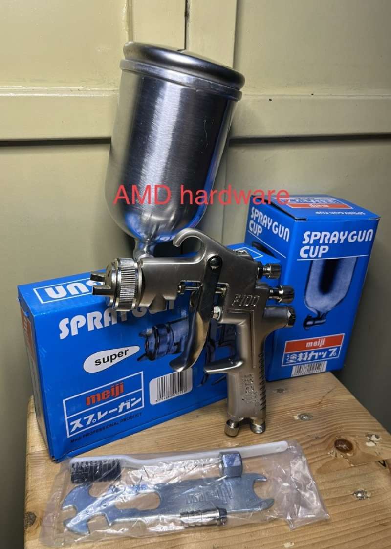 Promo Meiji F100 Spray Gun Tabung Atas Spet Semtan Cat Kompresor Diskon ...