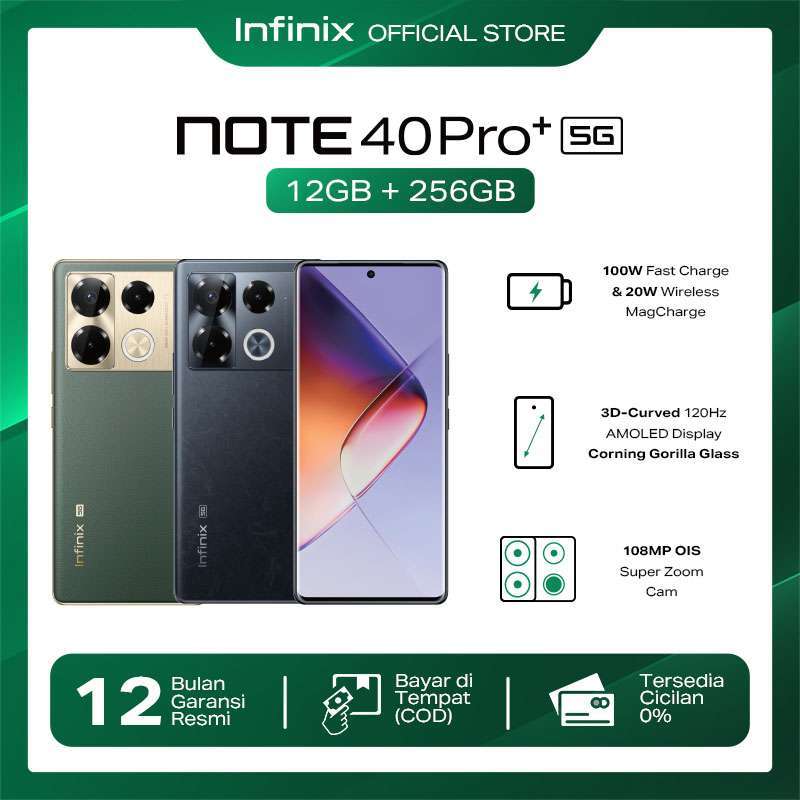 Promo Infinix Note 40 Pro+ 5g 12/256gb - Up To 24gb Extended Ram ...