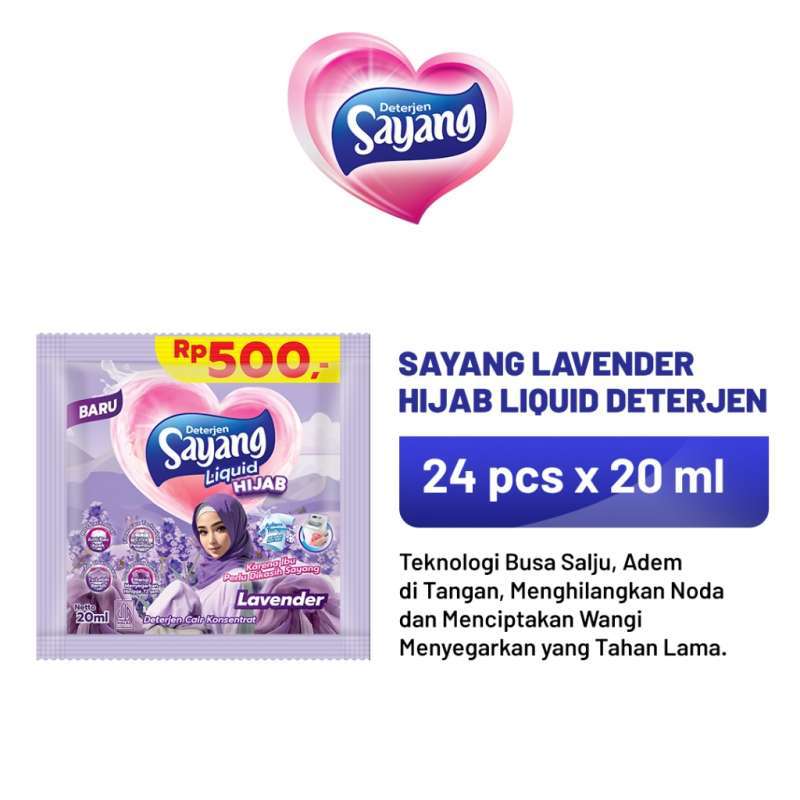 Jual Sayang Lavender Hijab Liquid Deterjen 20ml X 24 Sachet Di Seller Fastmart Official Store ...