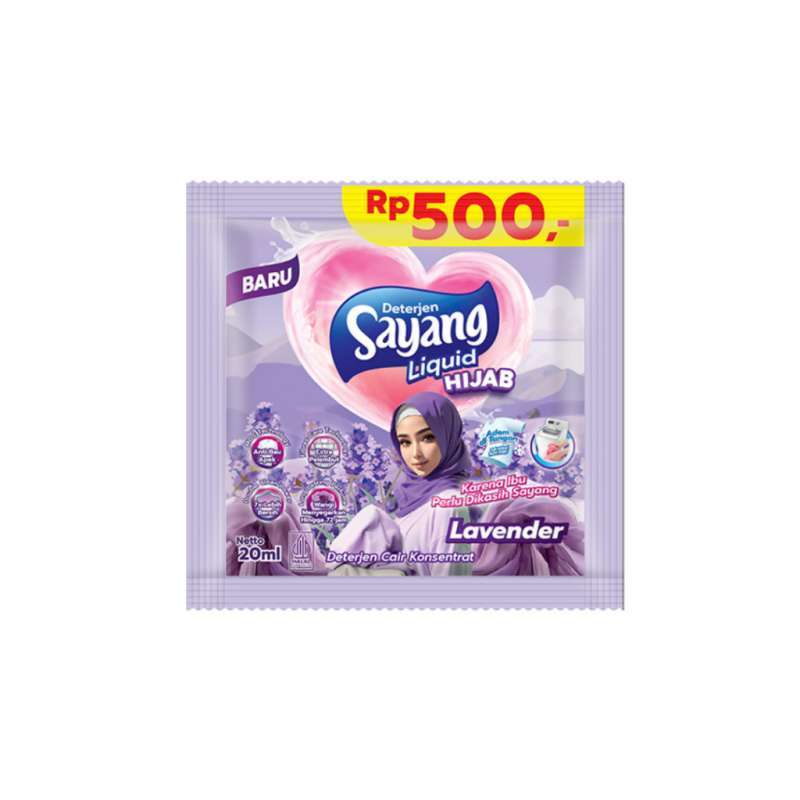 Jual Sayang Lavender Hijab Liquid Deterjen 20ml X 24 Sachet Di Seller ...