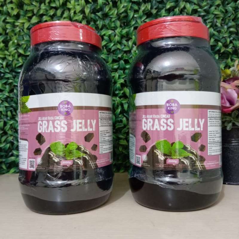 Jual Grass Jelly Boba King / Cincau Hitam 2kg - Tester 250gr Di Seller ...