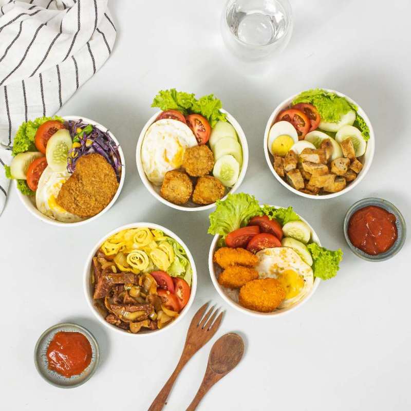 Jual Nasi Box Healthy Rice Bowl Mini Chicken Katsu Nasi Catering Paket ...