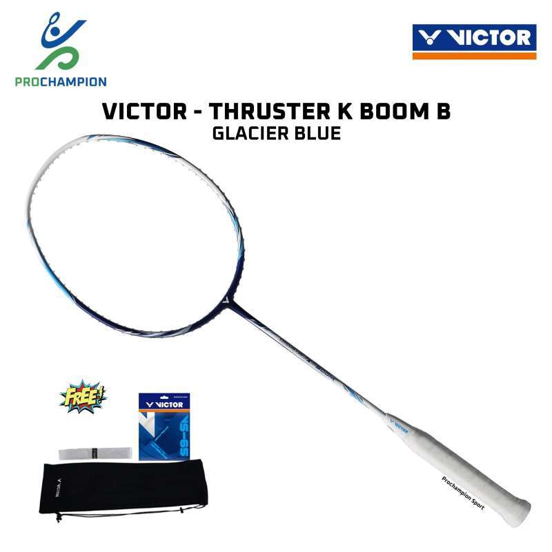 Promo New Raket Badminton Victor Thruster K Boom Tk Boom Glacier Blue