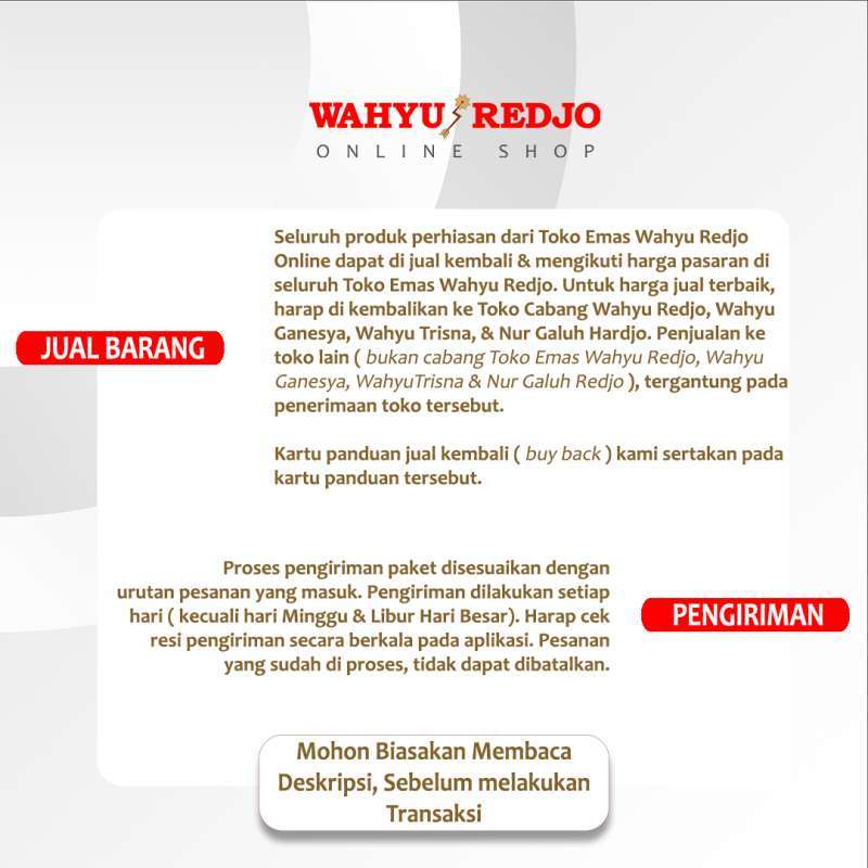 Jual Liontin Emas Putih 8k Wahyu Redjo Lt-8kp-18981986 Di Seller Wahyu ...