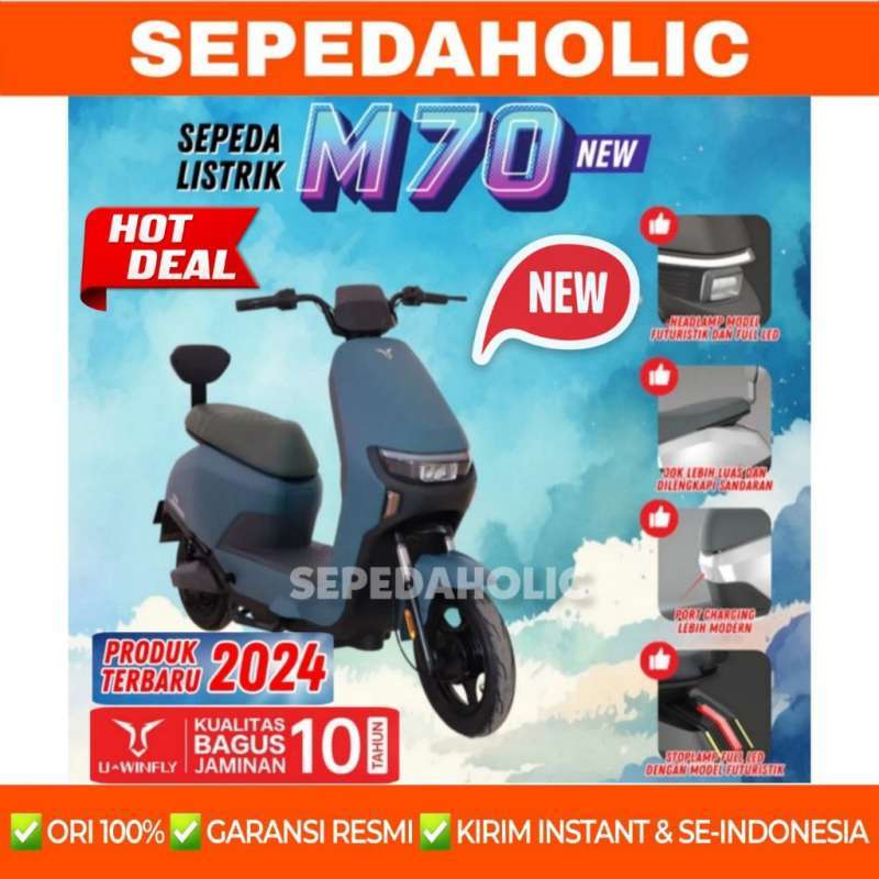 Promo Sepeda Listrik Uwinfly M70 M70 Smart Key 500 Watt Electric E Bike ...