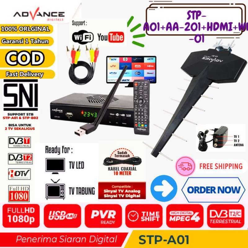Promo Set Top Box Tv Lengkap Digital Advance Stp-a01 Dan Antena Bisa Youtube - Set+aa-201 Diskon ...