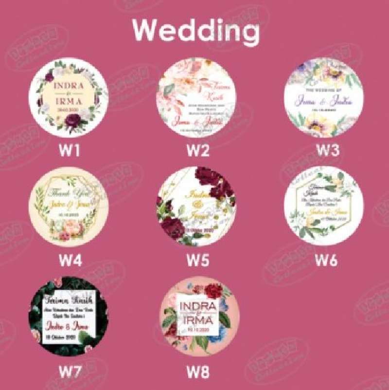 Jual Stiker Label Makanan Bulat Untuk Produk Atau Souvenir Pernikahan ...