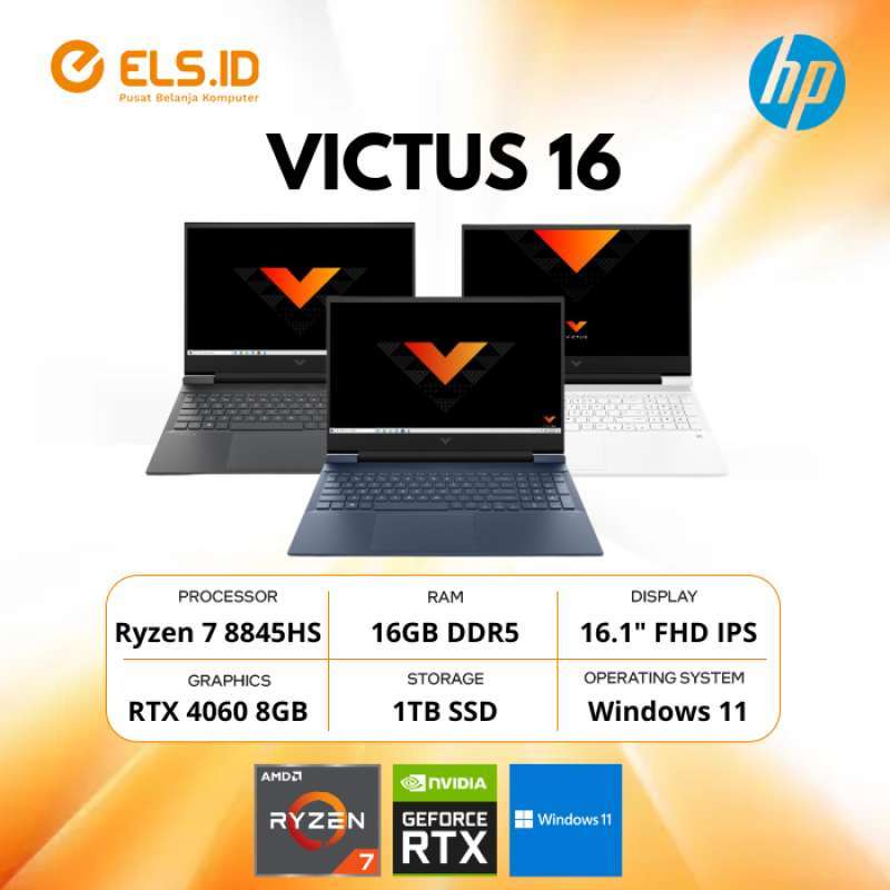 Jual Hp Victus 16 Amd Amd Ryzen 7 8845hs 16gb Ssd 1tb Rtx4060 16.1 Fhd ...