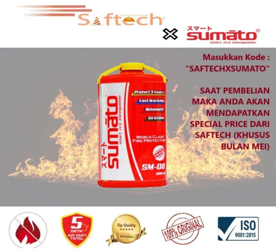 Promo Sumato Sm-08 Pemadam Api Otomatis Apar Ringan Sm08 Racun Api ...