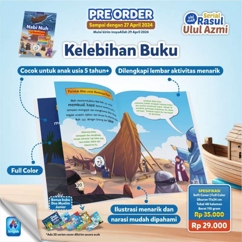 Promo Nabi Nuh Dan Bahtera Raksasanya Serial Rasul Ulul Azmi Full Color Usia 5+ Buku Anak ...