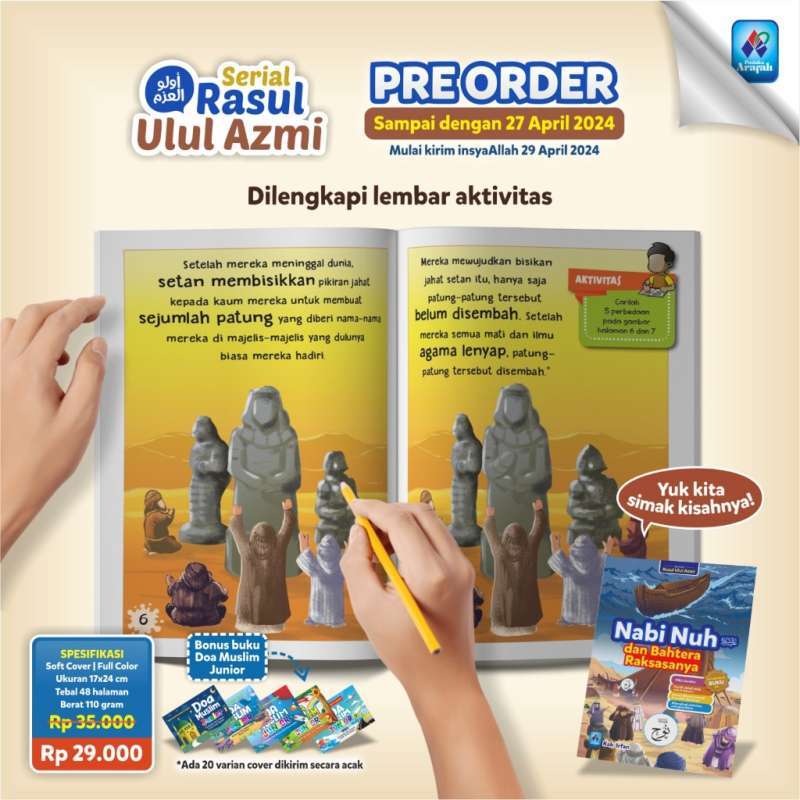 Promo Nabi Nuh Dan Bahtera Raksasanya Serial Rasul Ulul Azmi Full Color Usia 5+ Buku Anak ...