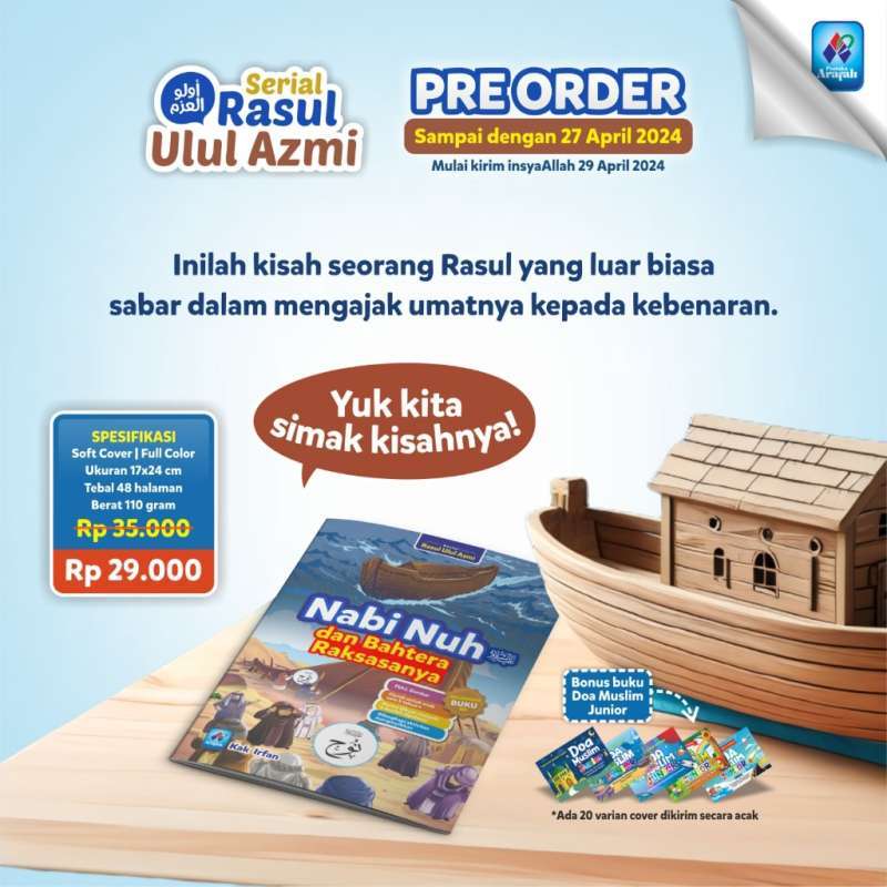 Promo Nabi Nuh Dan Bahtera Raksasanya Serial Rasul Ulul Azmi Full Color Usia 5+ Buku Anak ...