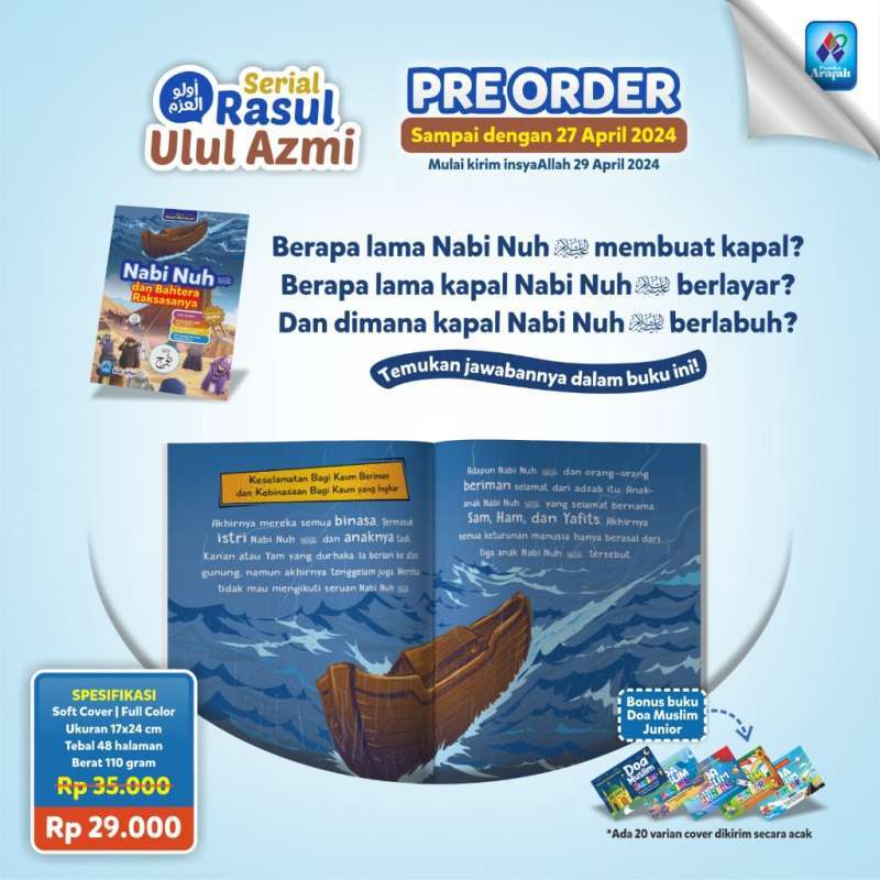 Promo Nabi Nuh Dan Bahtera Raksasanya Serial Rasul Ulul Azmi Full Color Usia 5+ Buku Anak ...