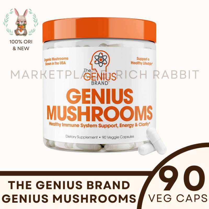 Promo The Genius Brand Genius Mushrooms Immune Booster Brain Supplement ...