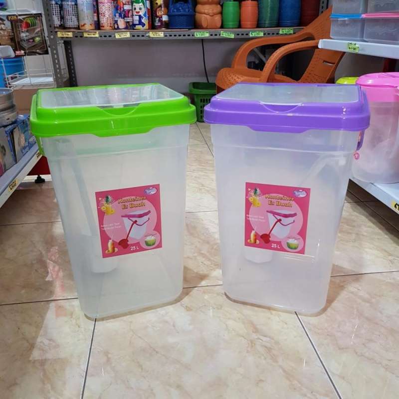 Jual Kontainer Es Buah Lovenia 25 Liter/tempat Es Plus Gayung Lovenia ...