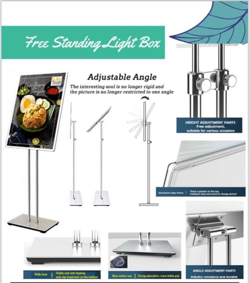 Jual Free Standing Light Box / Neon Box Menu / Slim Light Box Portable ...