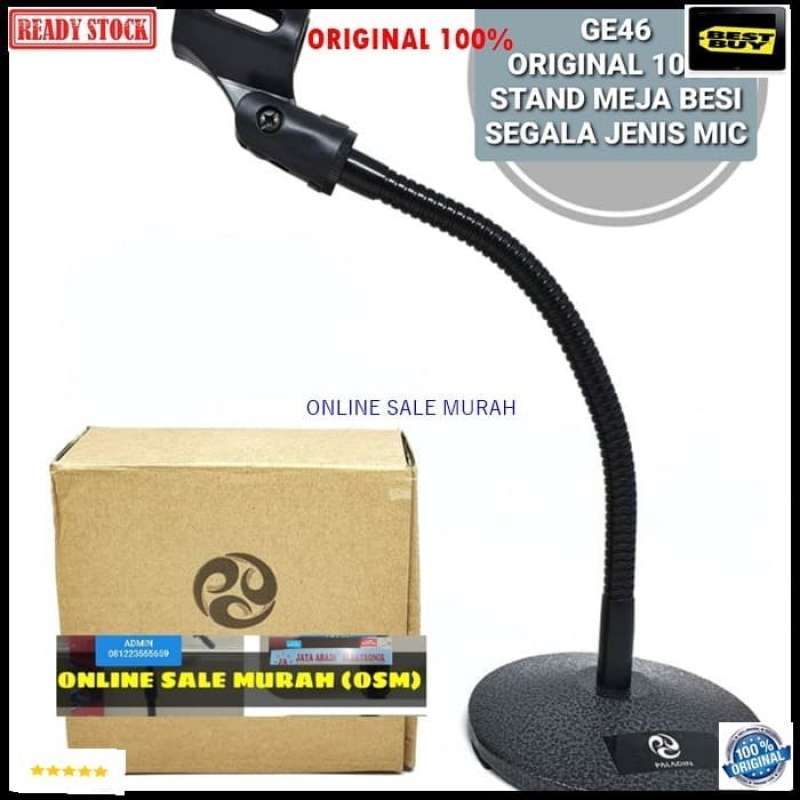 Promo Ge46 100% Stand Mic Meja Full Besi Holder Mik Table Standing ...