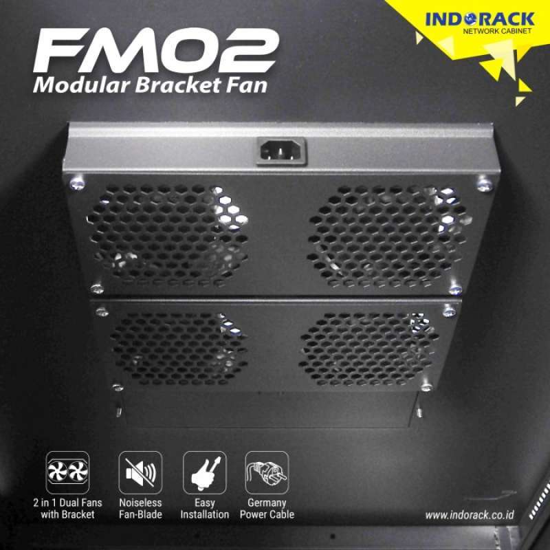 Promo Fm02 -bracket Modular 2 Fan For Close Rack Merk Indorack Diskon 23% Di Seller Sentramoco ...