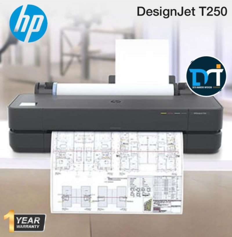 Promo Designjet T250 24-inch - Compact Large Format A1 Plotter Printer ...