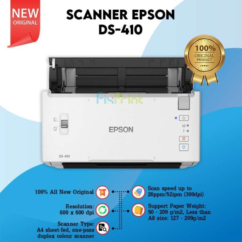 Promo Scanner Ds-410 A4 Duplex Sheet-fed Document 300dpi - Ds410 Diskon ...