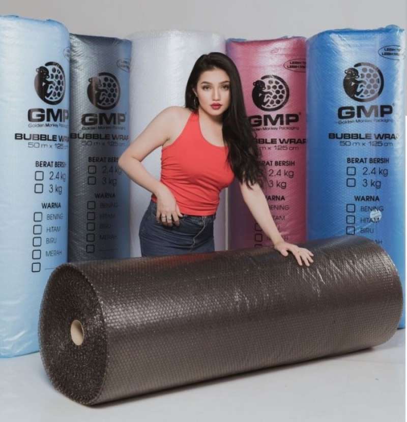 Promo Bubble Wrap Roll Warna 50 Meter X 125 Cm Golden Monkey Packaging ...