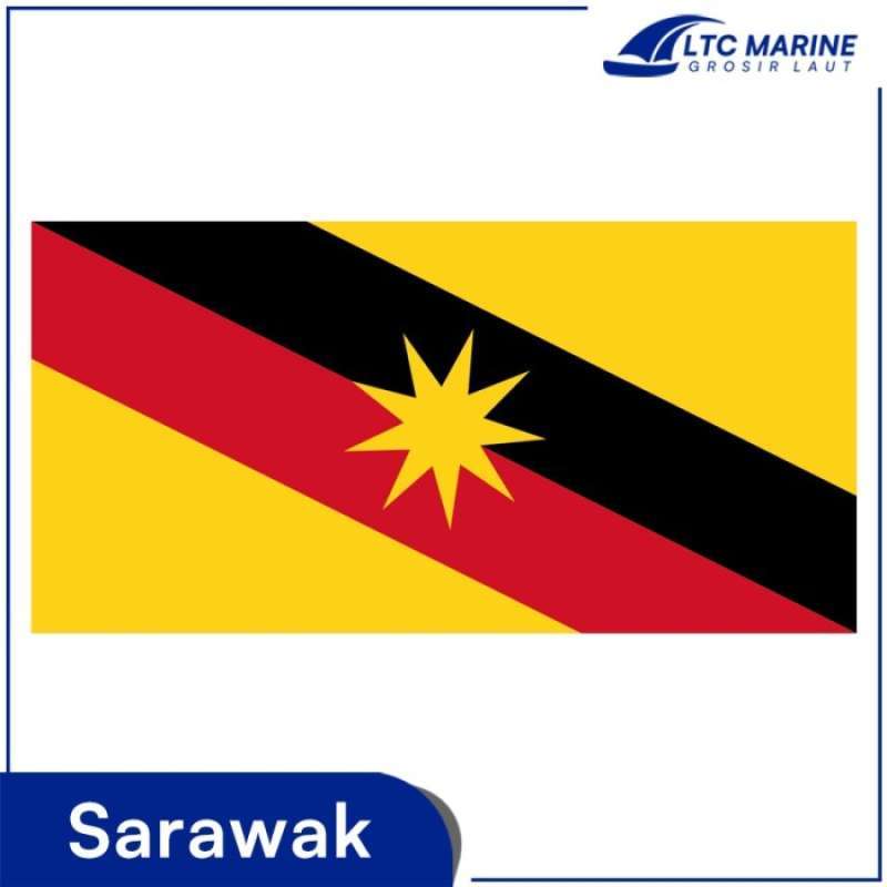 Promo Bendera Sarawak Poliester Sisi Ganda 2'x3' Diskon 23% Di Seller ...