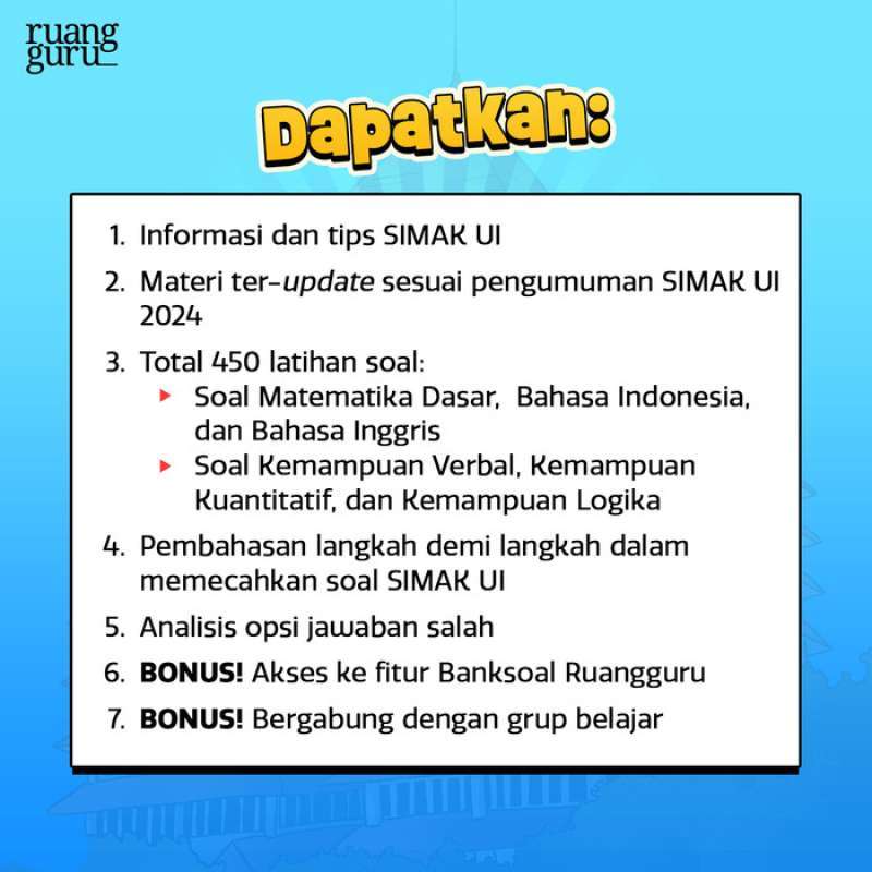 Jual Kitab Simak Ui Ruangguru Edisi Terbaru Dilengkapi Materi Potensi ...
