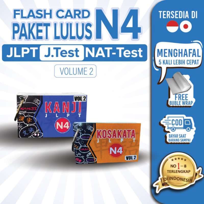 Jual Flashcard Jlpt N4 Volume 2 Di Seller Sangninja - Cengkareng Timur, Kota Jakarta Barat | Blibli