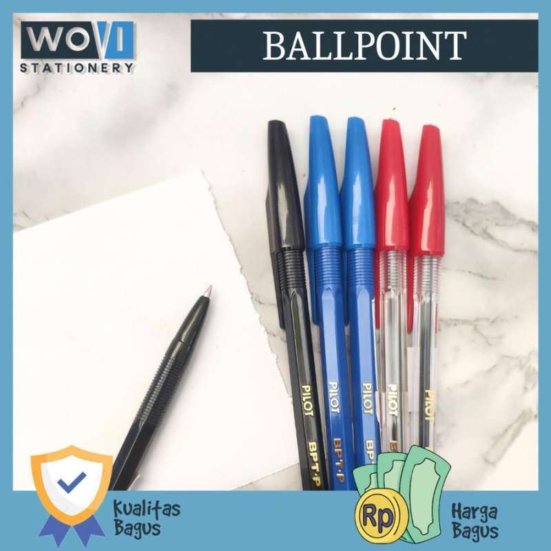 Jual [pcs] Ballpoint Bpt-p Pilot Hitam, Biru, Merah / Pulpen Bptp Pilot ...