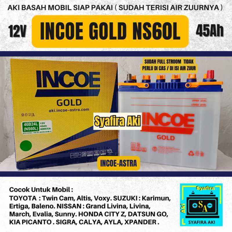 Promo Promo - Aki Mobil Nissan Grand Livina Incoe Gold Astra Ns60l Aki Basah 12v 45a Diskon 50% ...