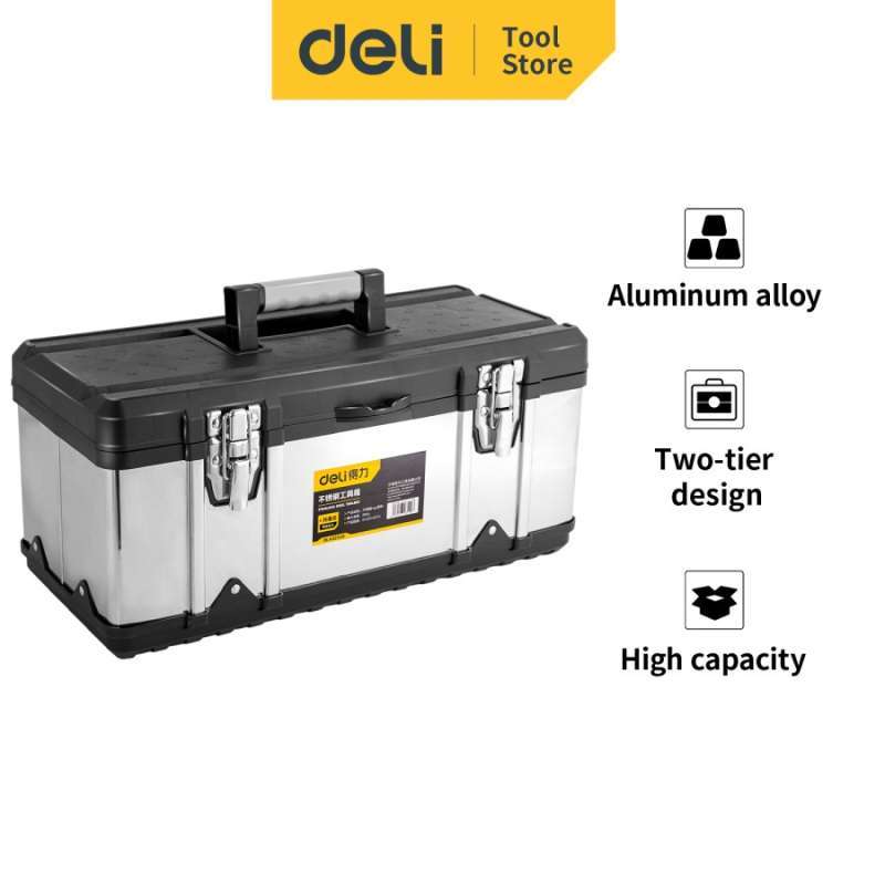 Promo Deli Tool Box 20 Kotak Perkakas Ukuran Besar 20 Inch Material ...