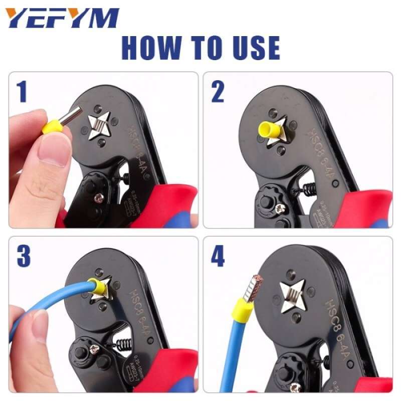 Promo Tang Skun Crimping Ferrule Crimper Press Kawat Ferule H- Hsc8 6-4 ...