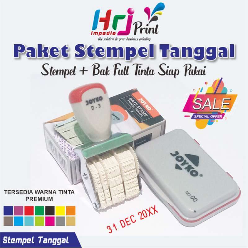 Jual Stempel Tanggal Bulan Tahun Joyko/kenko 1 Set Dengan Bak Terisi ...