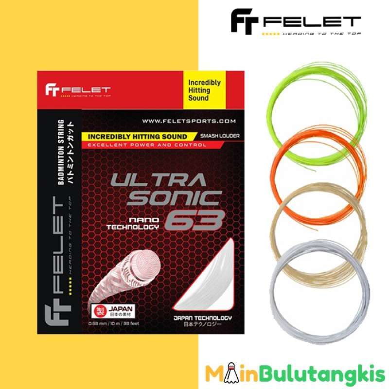 Jual Senar Raket Badminton Felet Ultrasonic 63 Original Di Seller ...