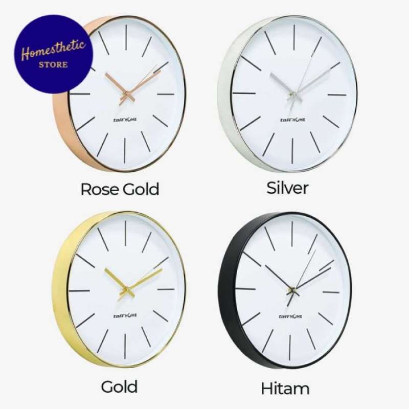 Promo Jam Dinding Bulat Silent Movement Model Modern Minimalis ...