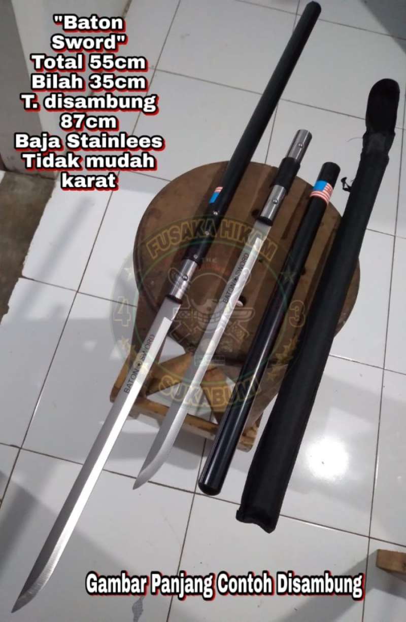 Jual Baton Sword Original Baton Sword Panjang Baton Pisau Tongkat Di ...