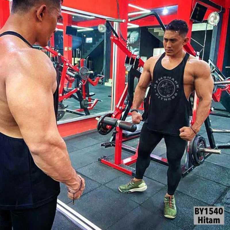Jual Singlet Oversize Pria Tali Kecil Muscle Gym Fitness Olahraga Di ...