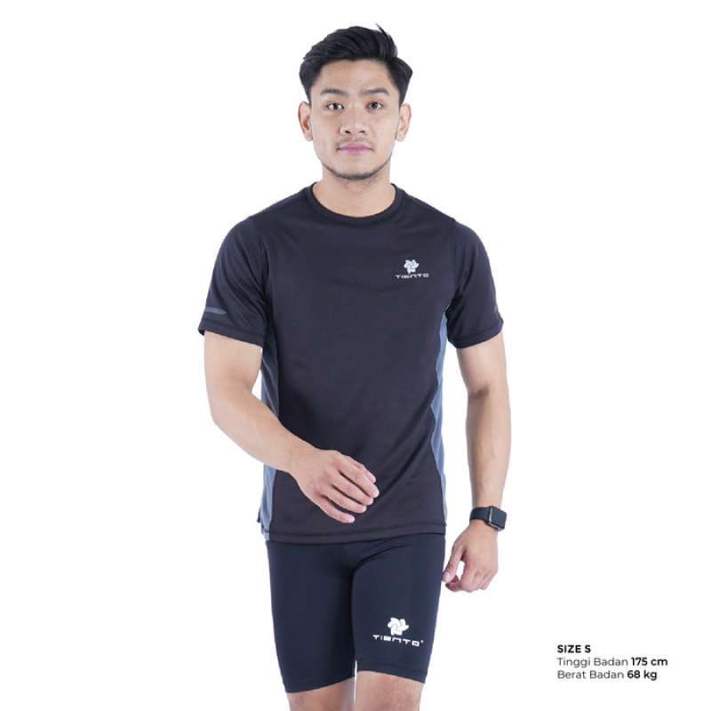 Jual Tiento Kaos Olahraga Lari Baju Running Gym Dry Fit X-lite Pria ...